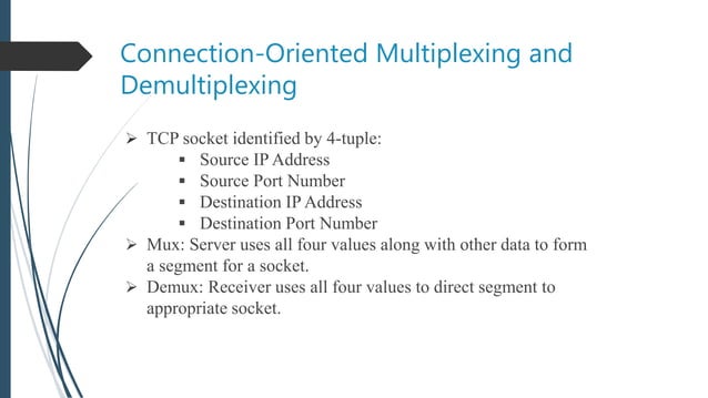 Transport Layer Services : Multiplexing And Demultiplexing | PPTX | Computer Networking | Computing