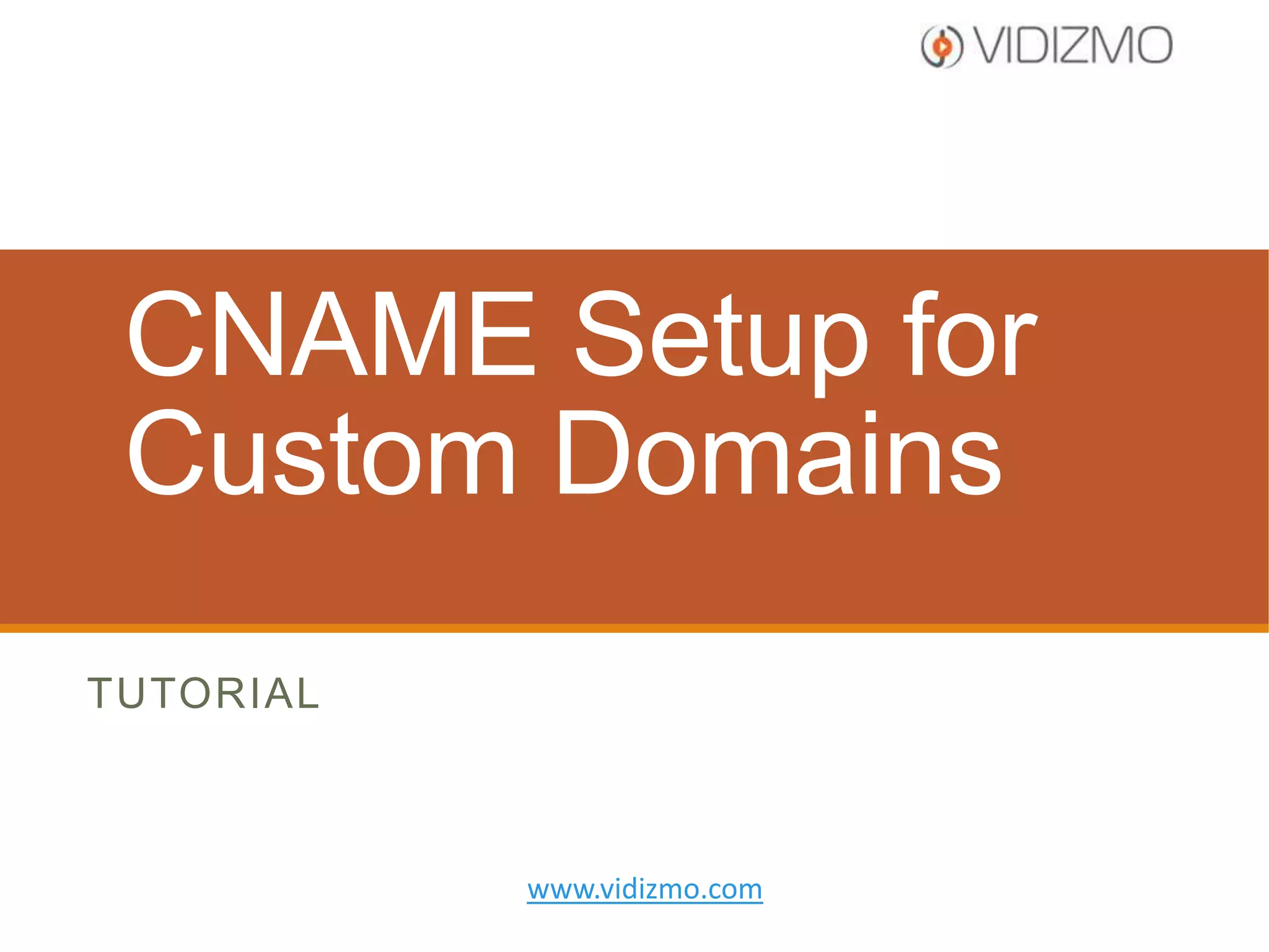 Cname setup for Custom Domains (godaddy) | PPT