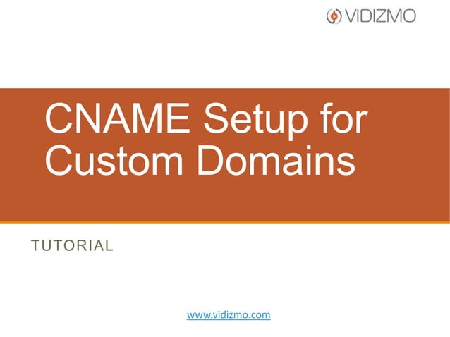 Cname setup for Custom Domains (godaddy) | PPT