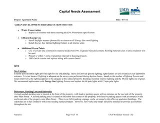 Capital Needs Assessment Example | PDF