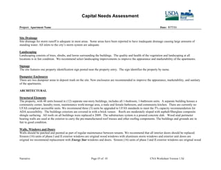 Capital Needs Assessment Example | PDF
