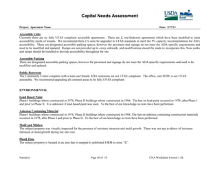Capital Needs Assessment Example | PDF