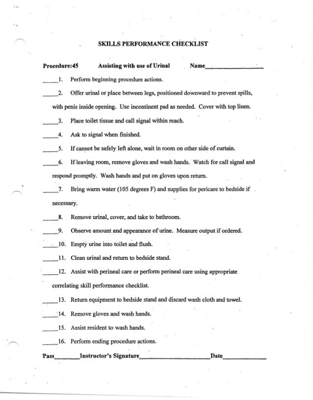 Cnaperformancechecklist