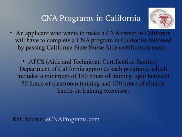 Cna programs in california