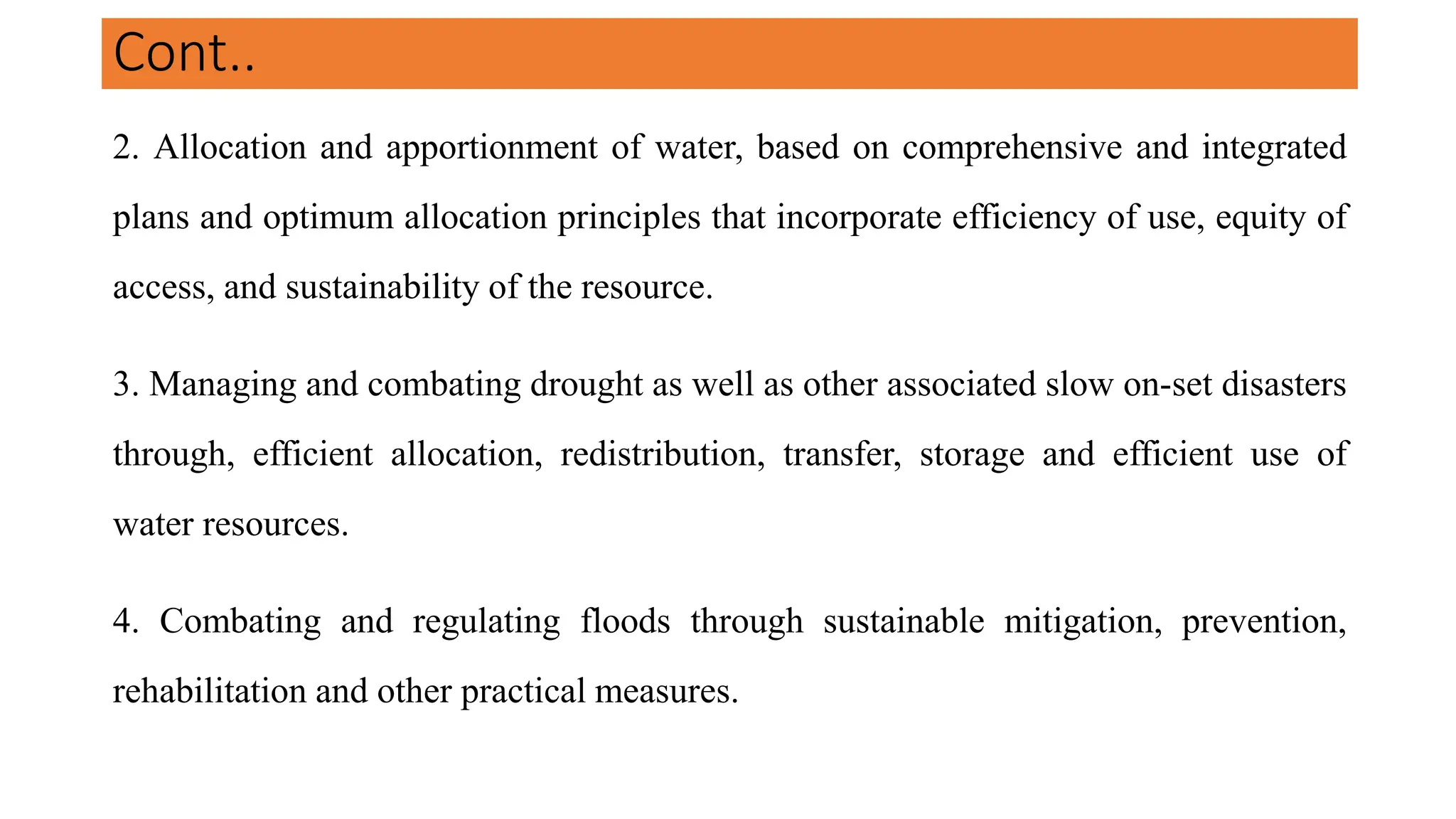 Water Resource Management Policy Water Resources | PPTX