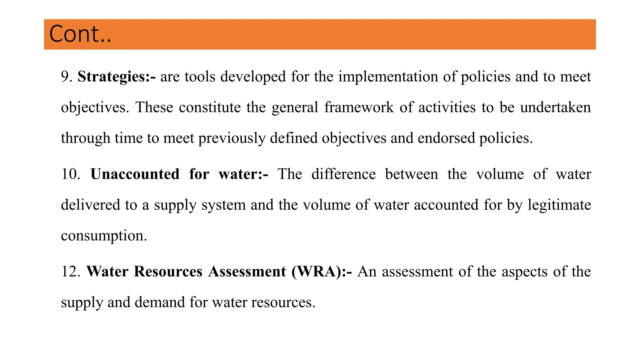 Water Resource Management Policy Water Resources | PPTX