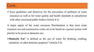 Water Resource Management Policy Water Resources | PPTX