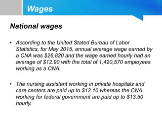 Certified Nursing Assistant (CNA) salary information | Payroll of CNA | PPT