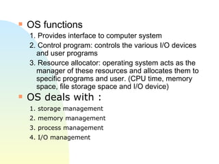 introduction To Operating System | PPT