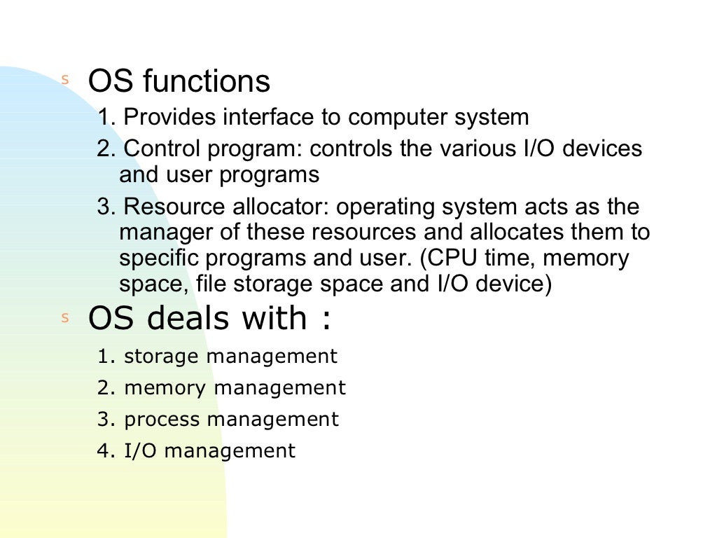Introduction To Operating System