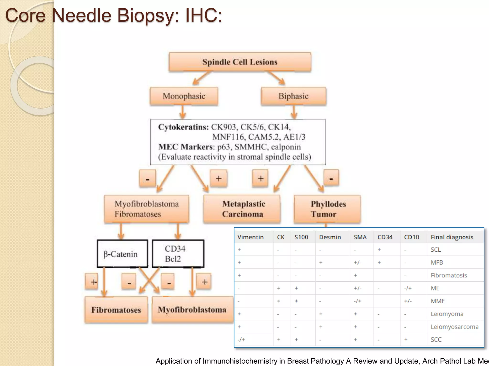 Core Needle Biopsy of Breast : Updates | PPTX