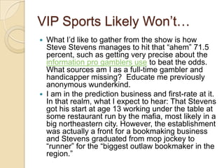 VIP Sports Steve Stevens CNBC "Money Talks" | PPTX