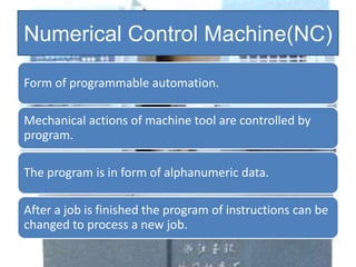 CNC AND ITS COMPONENTS | PPTX