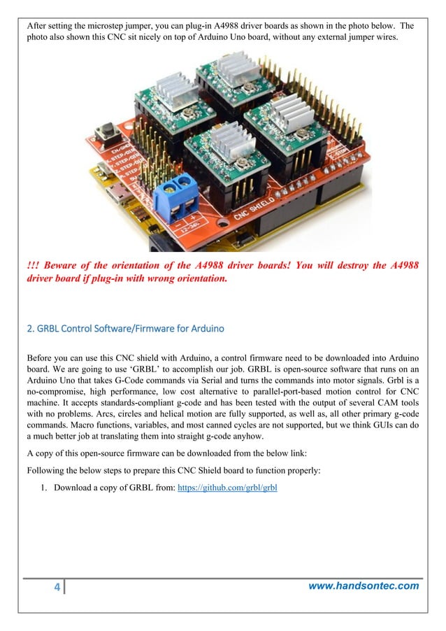 CNC 3-Axis Stepper Motor Shield | PDF