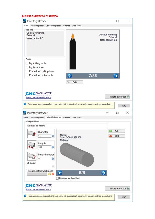 Simulación de Torno CNC - SimulatorPRO | DOCX