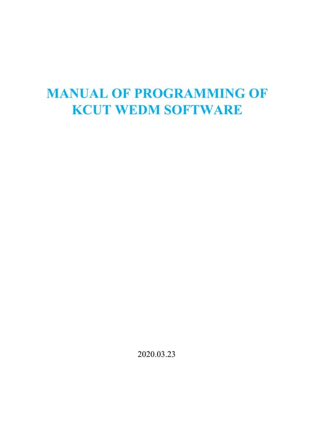 cnc-wire-cut-edm-kcut-programming-instruction.pdf | Programming Languages | Computing