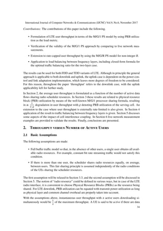 Analysis of LTE Radio Load and User Throughput | PDF