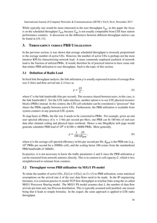 Analysis of LTE Radio Load and User Throughput | PDF