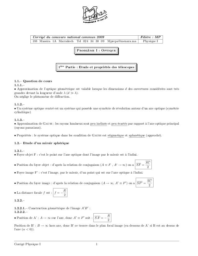 Cnc 2009 mp_physique_1_corrige