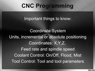 COMPUTER NUMERIC CONTROL | PPT