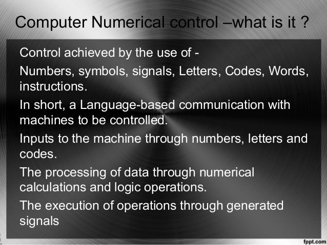 COMPUTER NUMERIC CONTROL