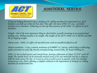 Cnc desktop milling machine | actmachines | PPT