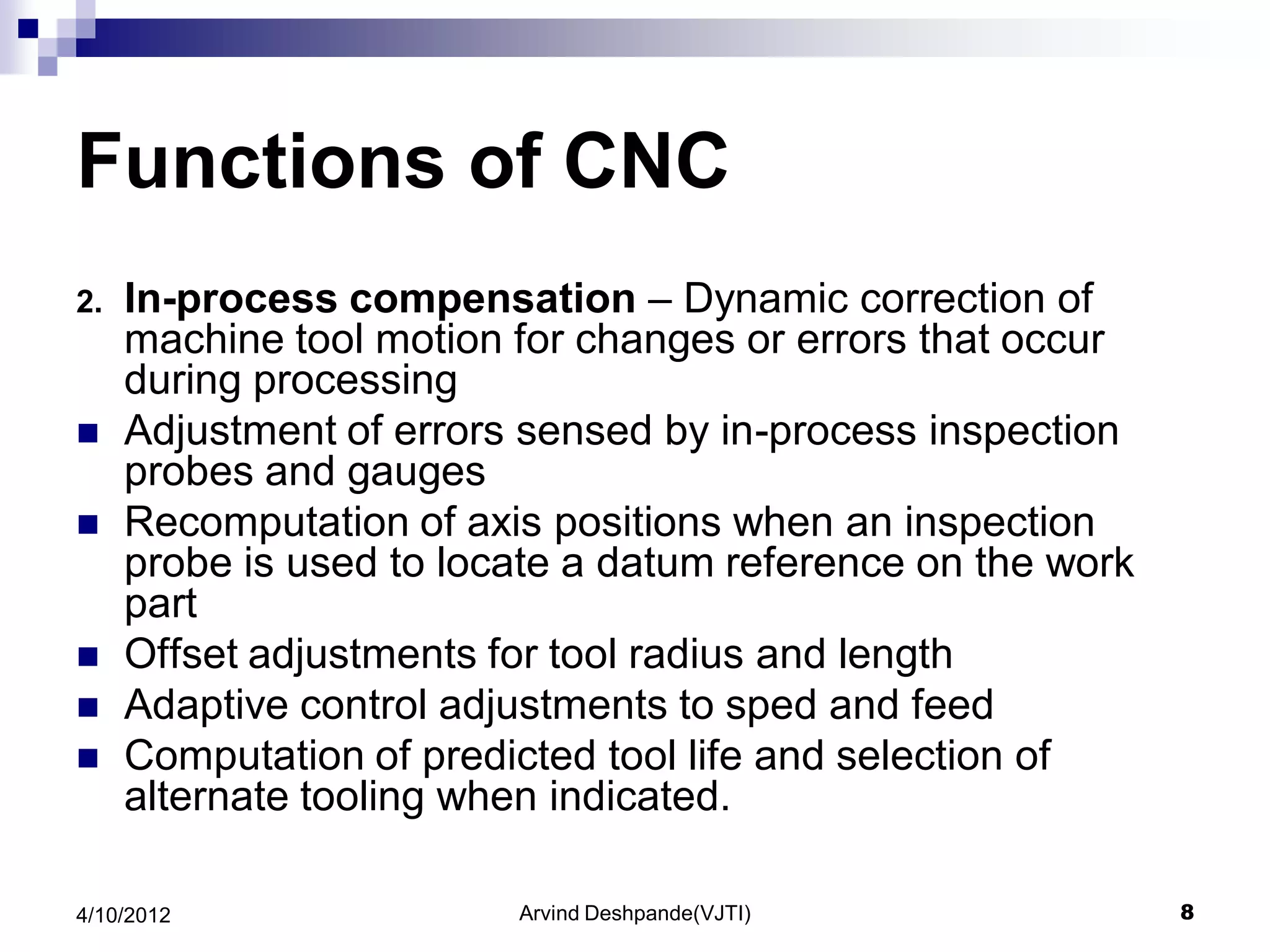 Cnc, dnc & adaptive control | PDF
