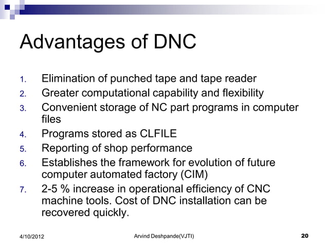 Cnc, dnc & adaptive control | PDF | Computing | Technology & Computing