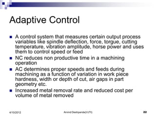Cnc, dnc & adaptive control | PDF