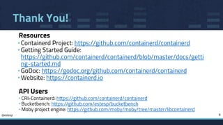 Embedding Containerd For Fun and Profit | PPT