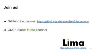 [CNCF TAG-Runtime 2022-10-06] Lima | PPT