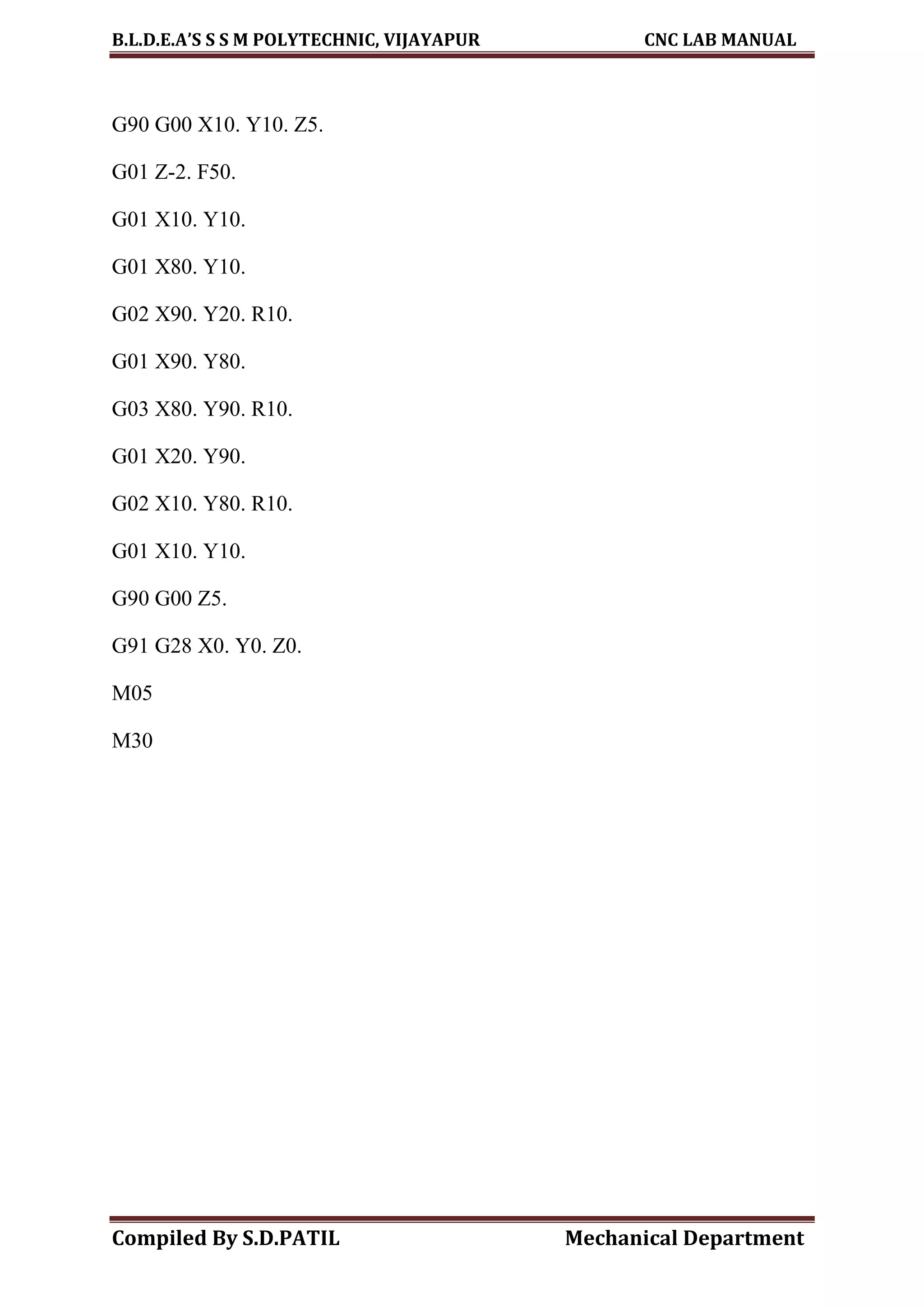 Cnc lab manual | PDF