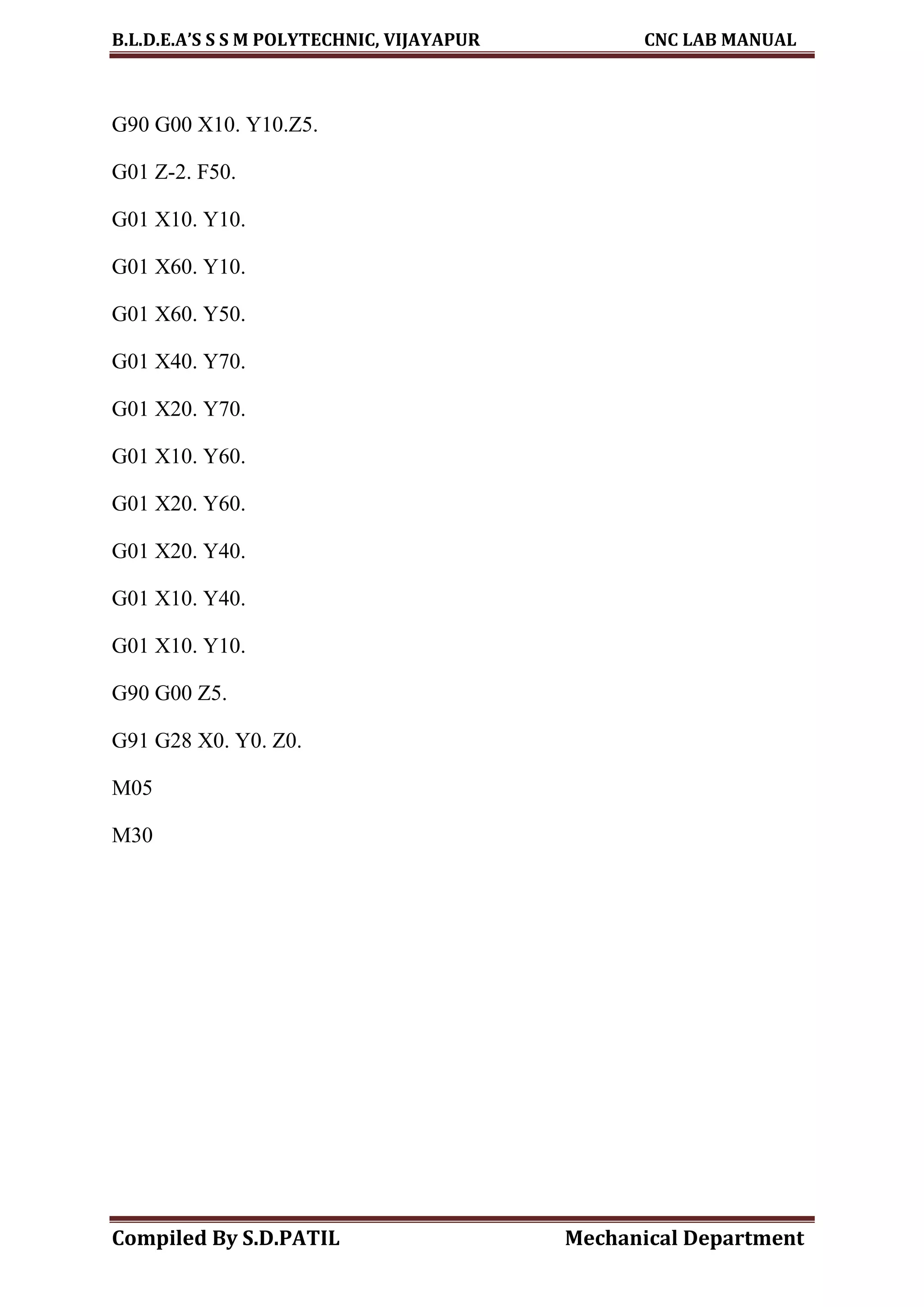 Cnc lab manual | PDF