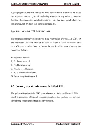 Cnc lab manual | PDF
