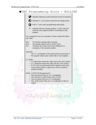 Cnc lab sheet | PDF