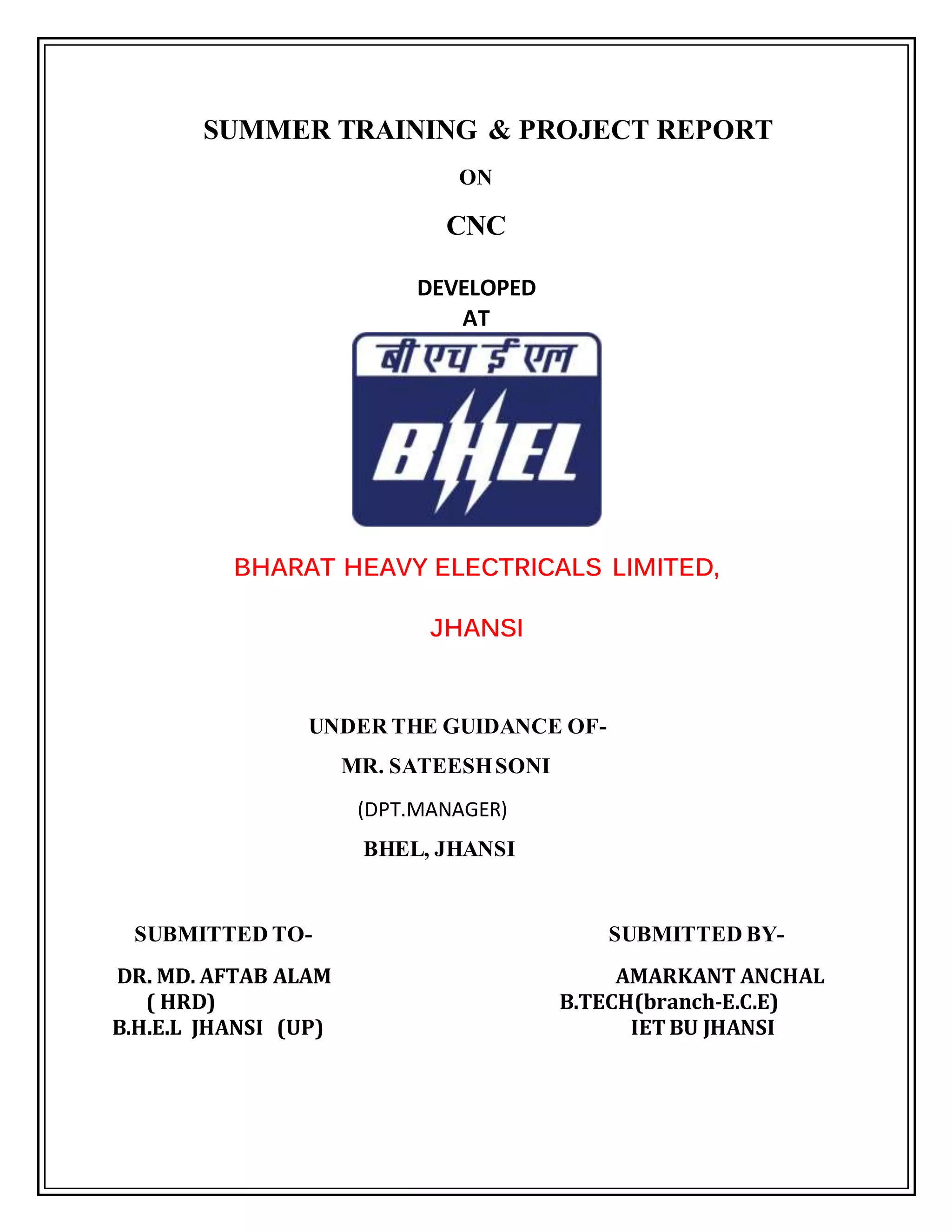 Cnc machine report | DOCX