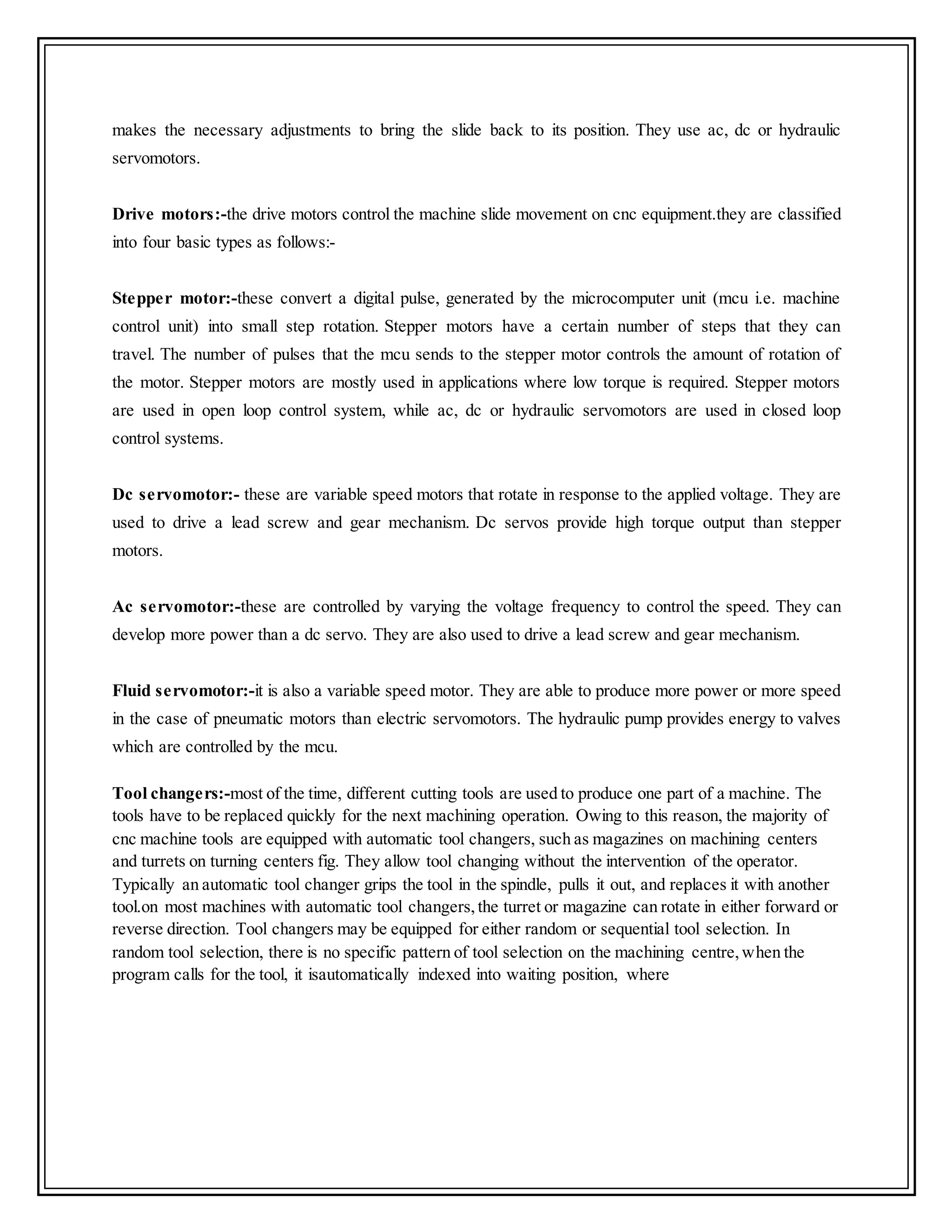 Cnc machine report | DOCX