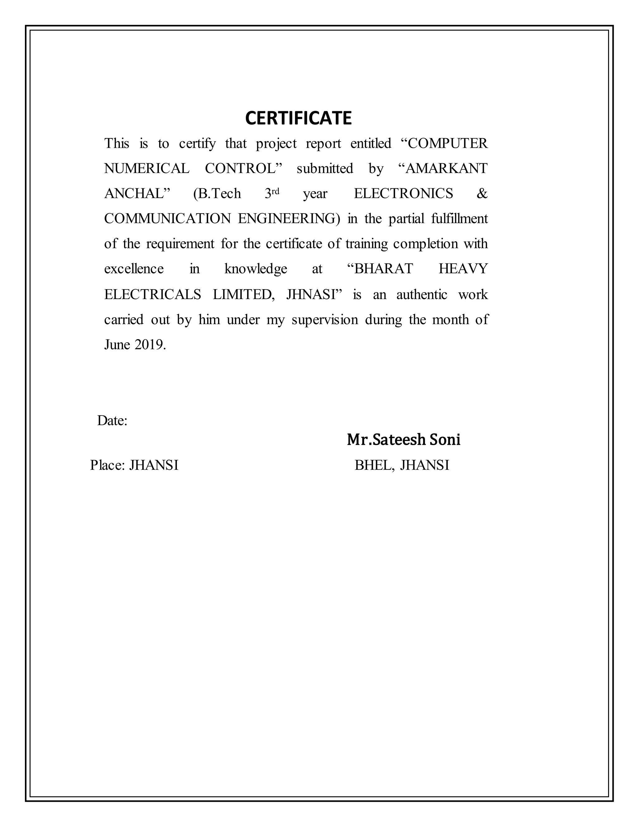 Cnc machine report | DOCX