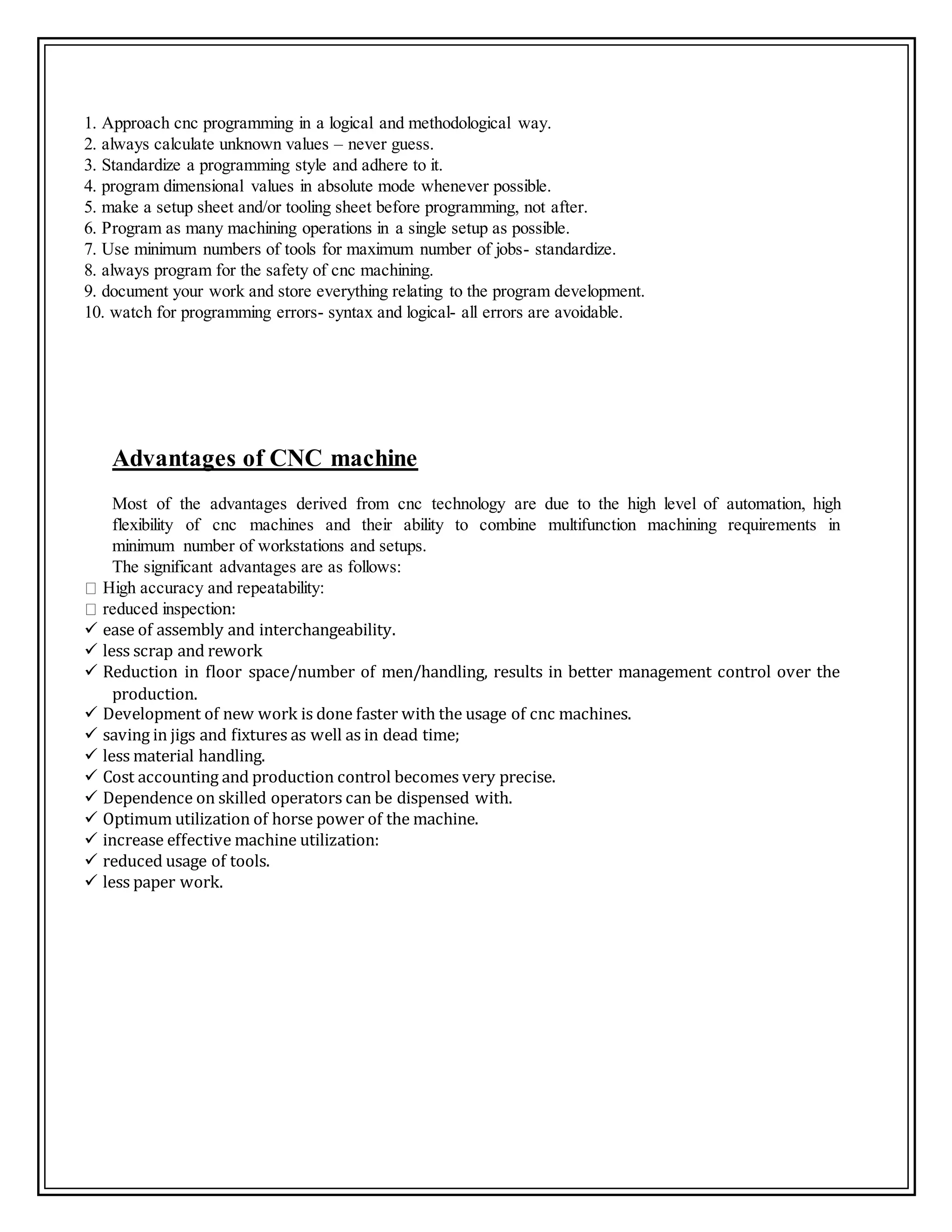Cnc machine report | DOCX