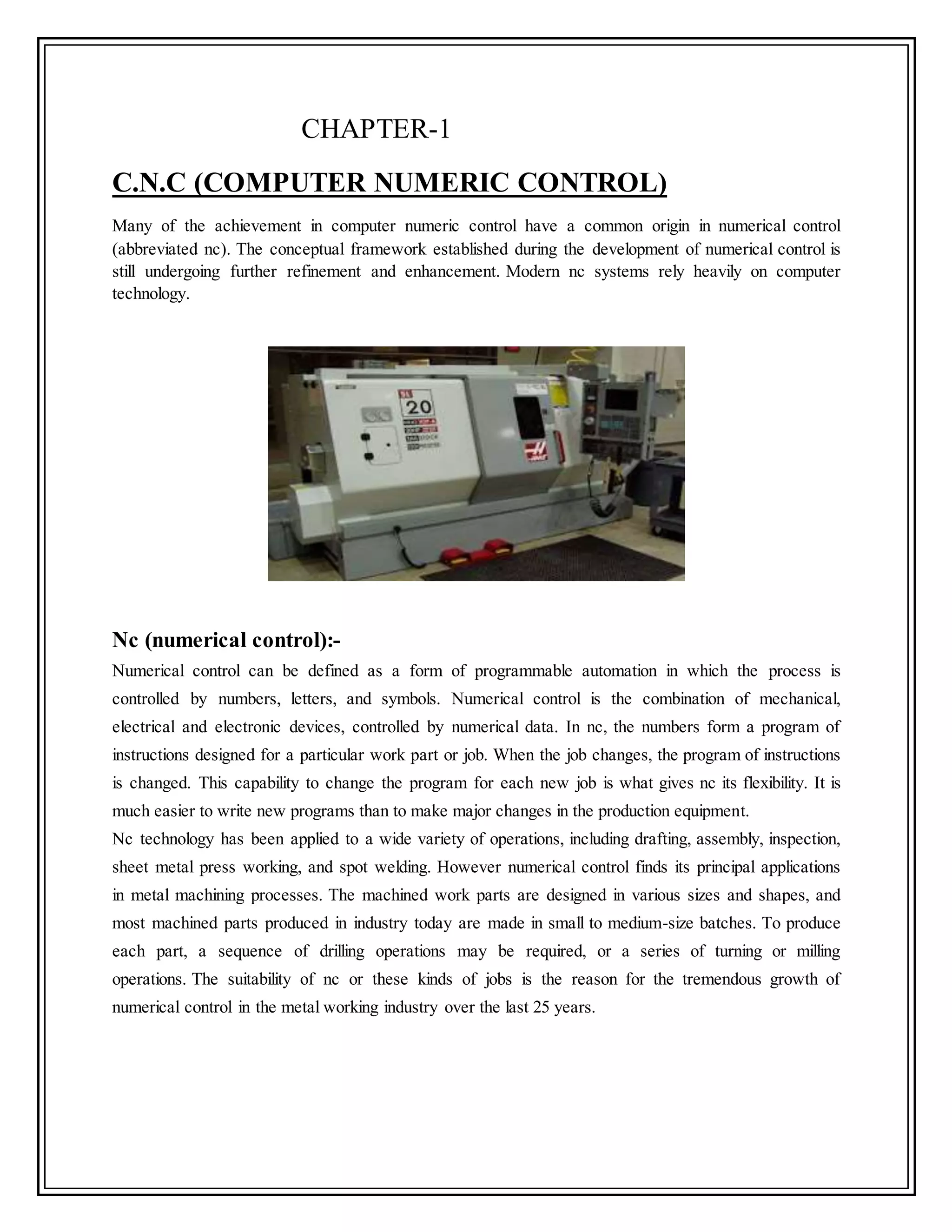 Cnc machine report | DOCX