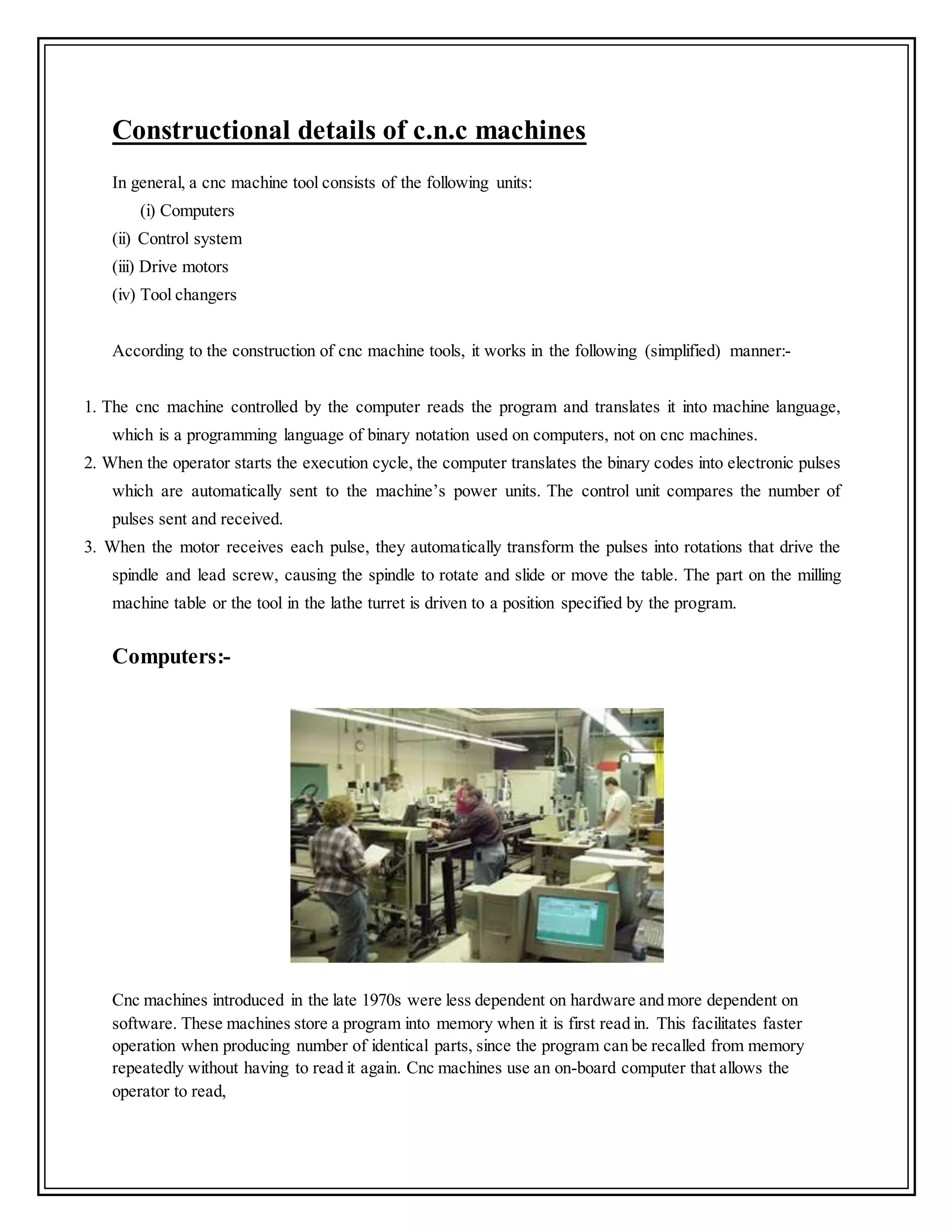 Cnc machine report | DOCX