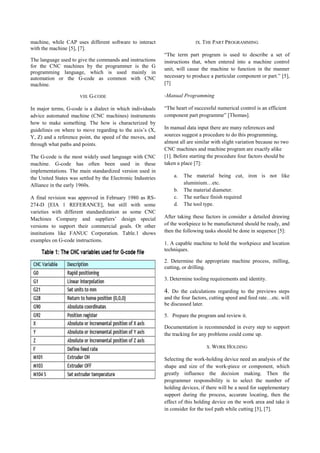 CNC machines literature review | PDF