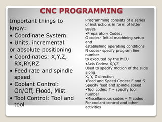 CNC machining processes | PPTX