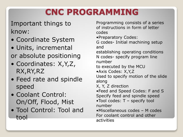 CNC machining processes | PPTX