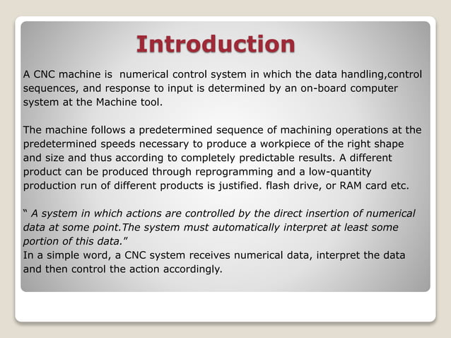 CNC machining processes | PPTX