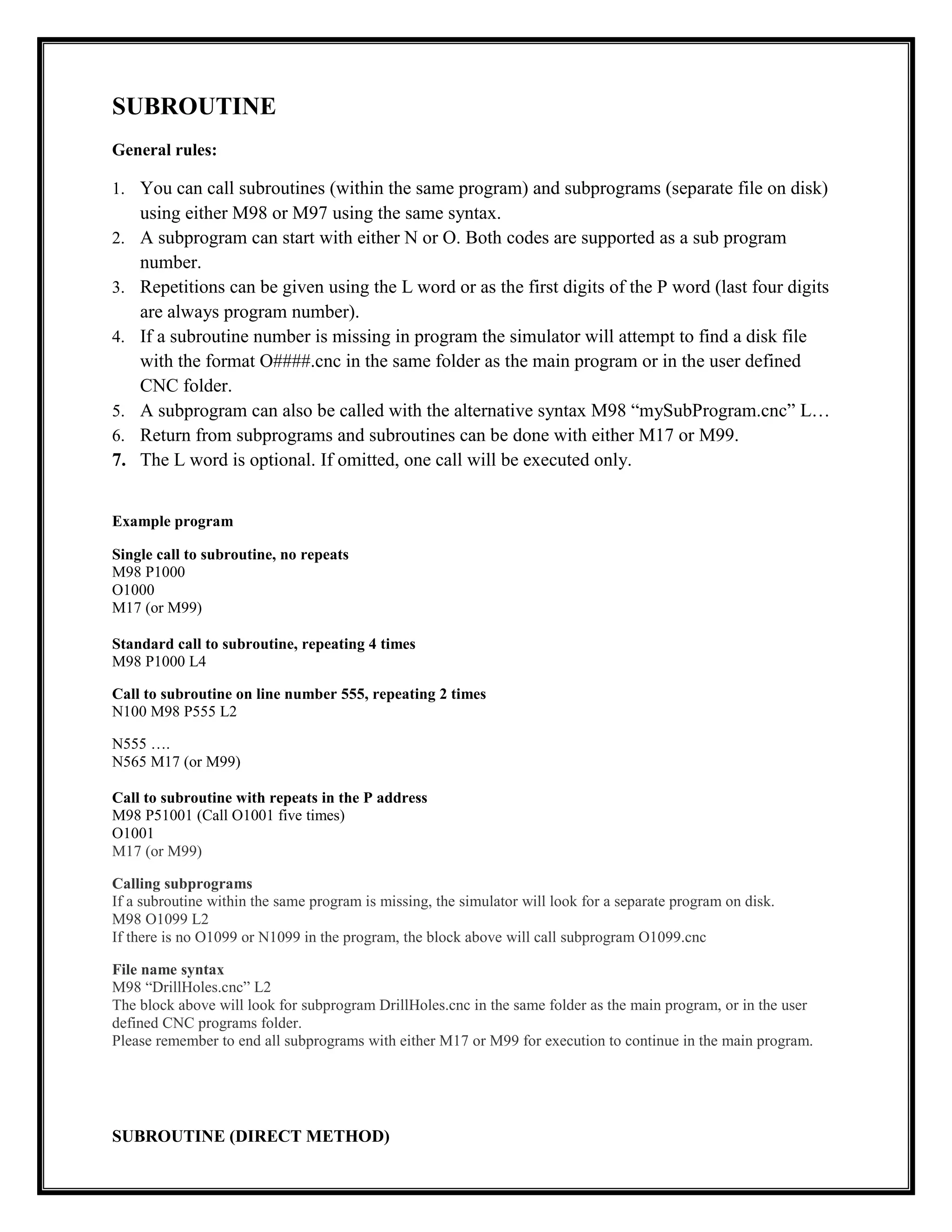 Cnc milling programs | PDF
