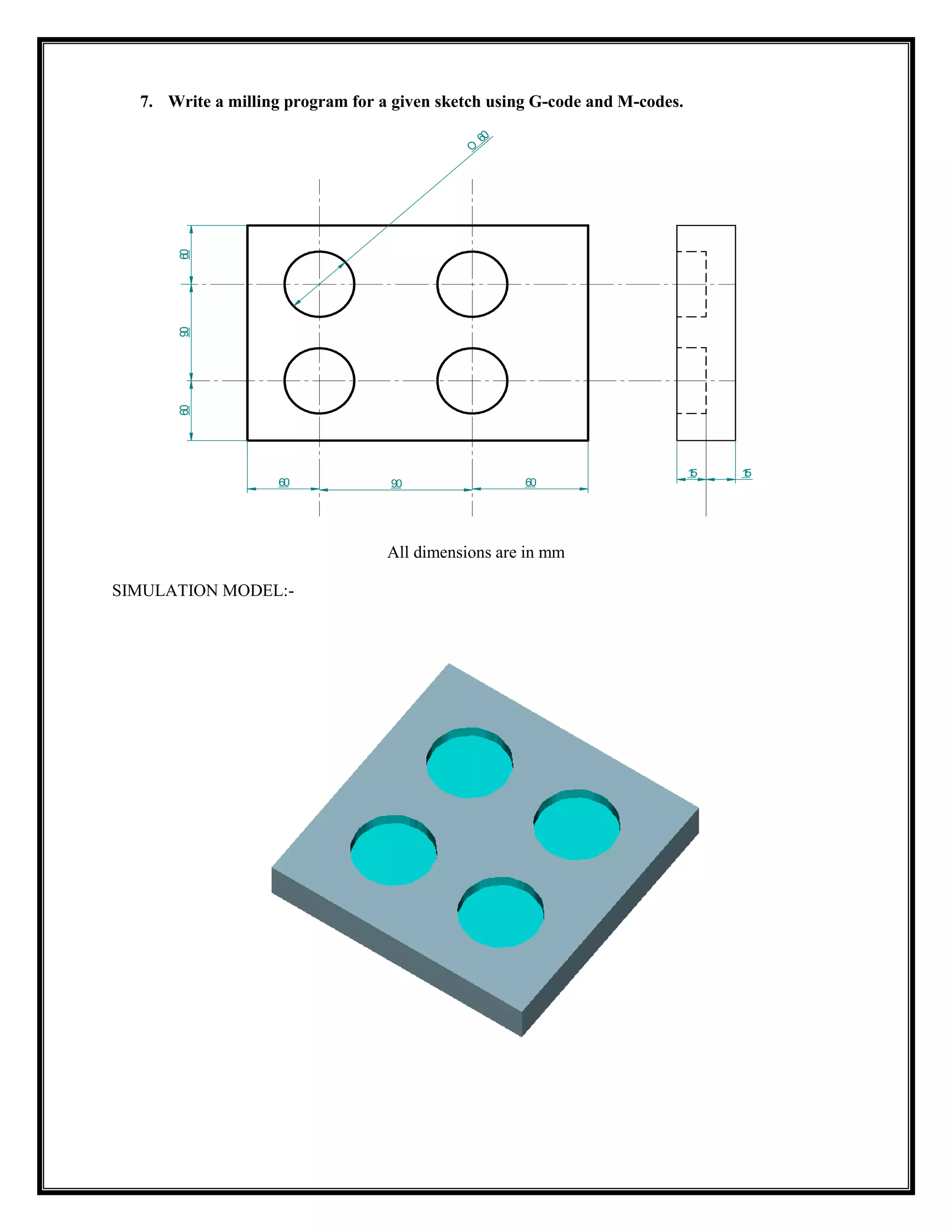 Cnc milling programs | PDF