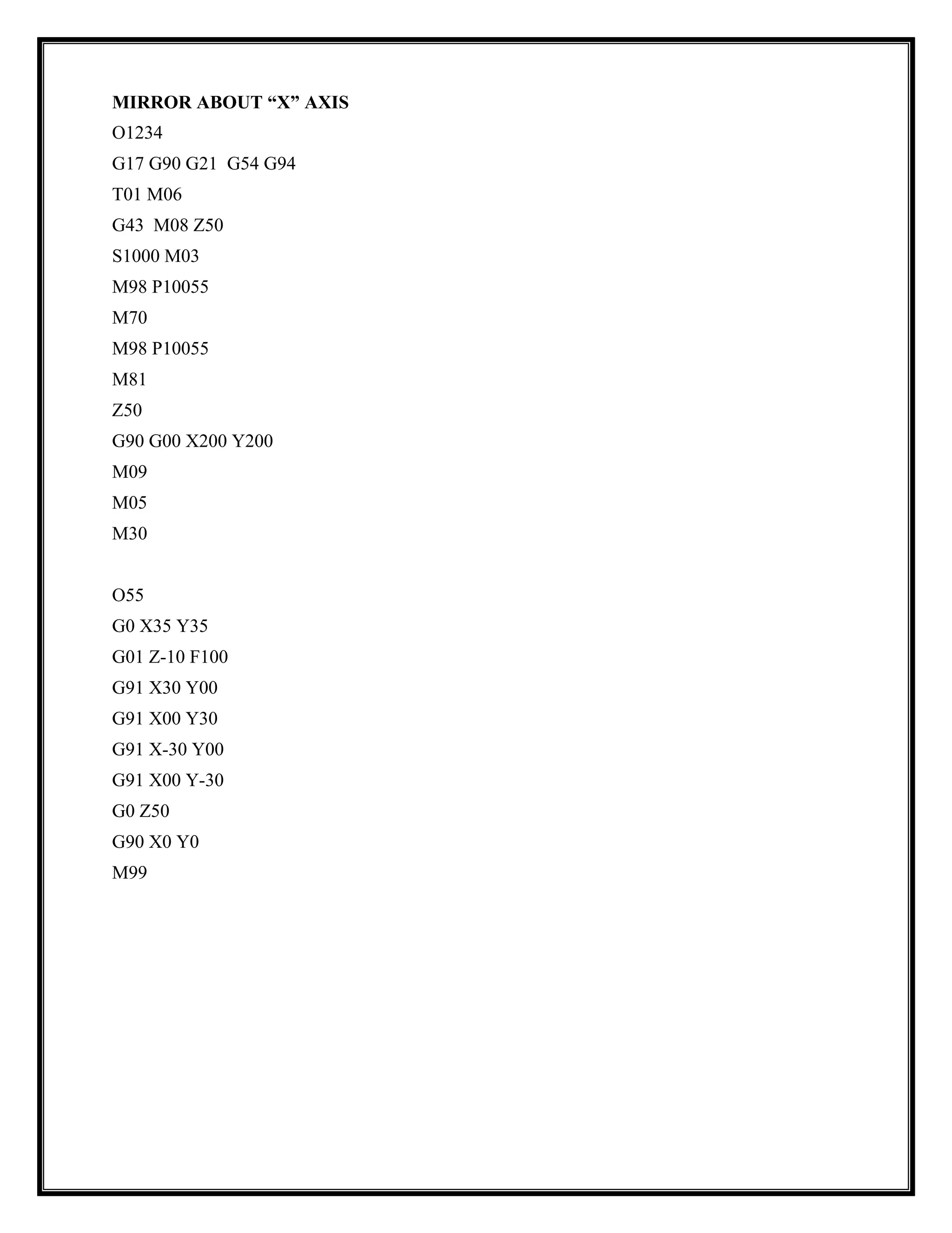 Cnc milling programs | PDF