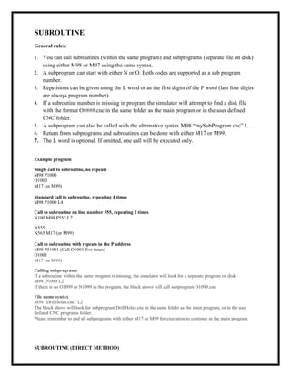 Cnc milling programs | PDF