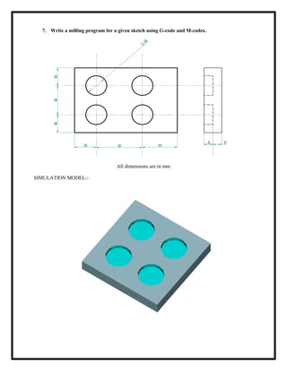 Cnc milling programs | PDF